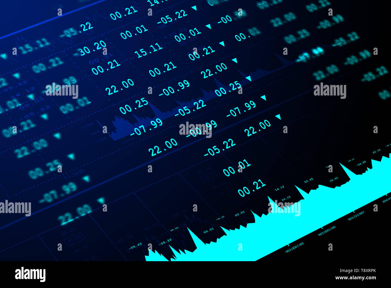 Stock market graph analysis Stock Photo - Alamy