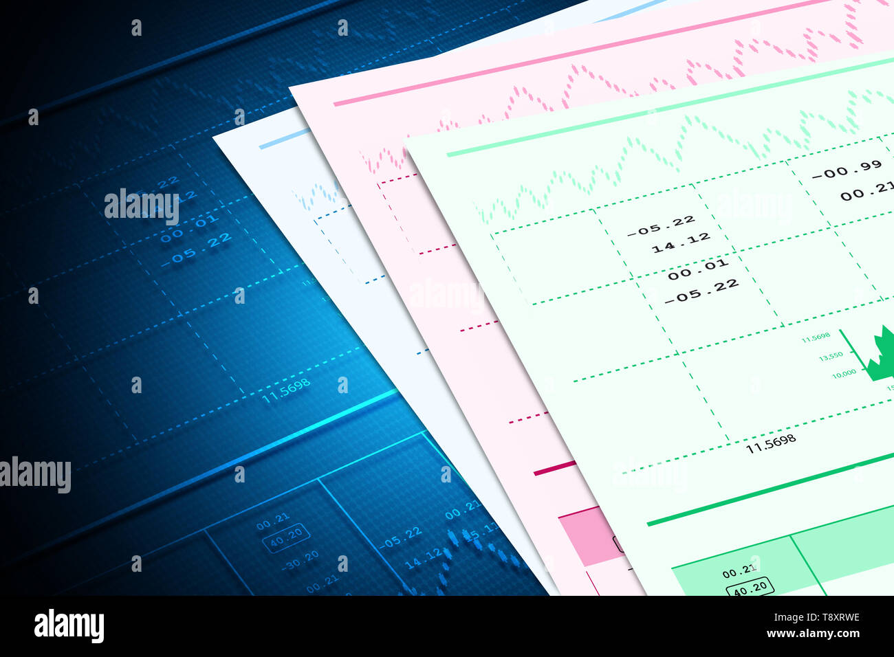 Stock market graph analysis Stock Photo - Alamy