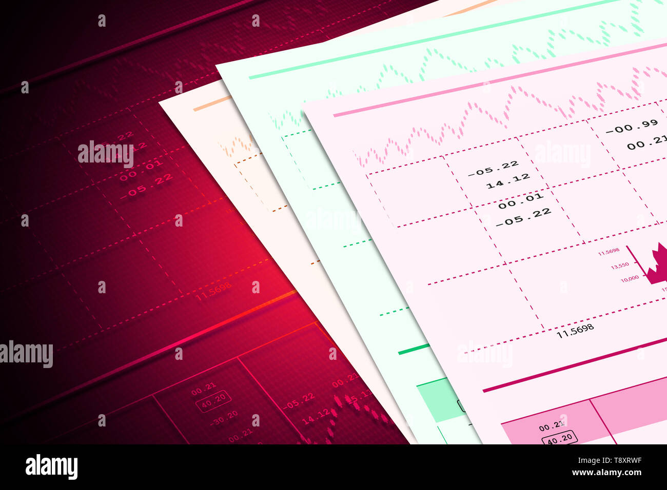 Stock market graph analysis Stock Photo - Alamy