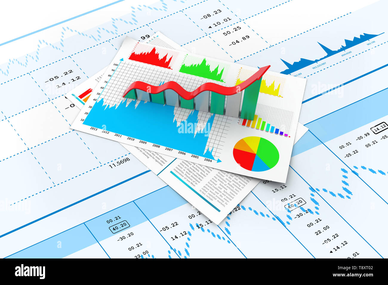 Stock market graph analysis Stock Photo - Alamy