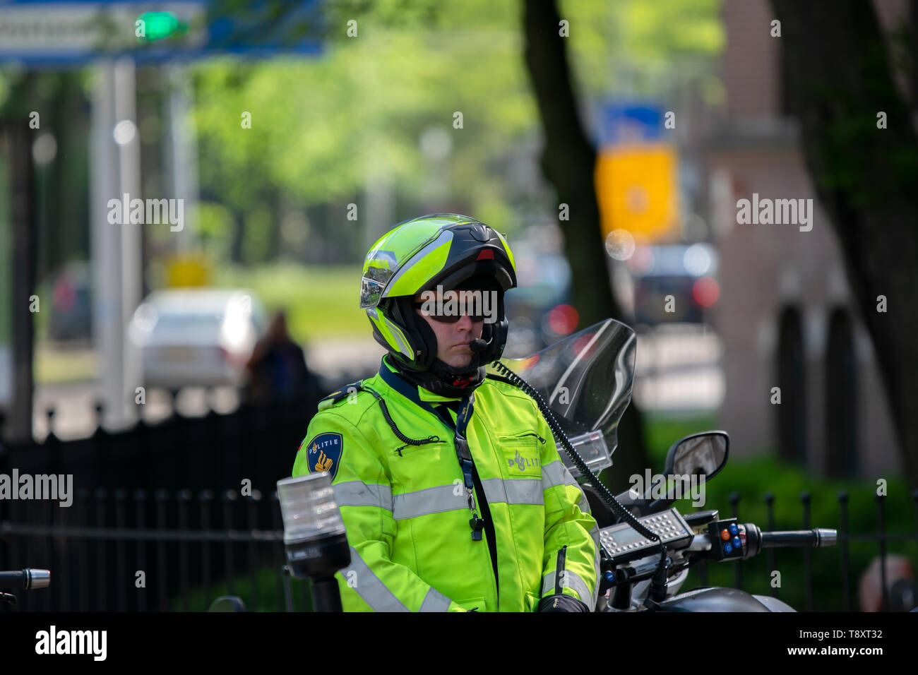 Motor Police Man At Amsterdam The Netherlands 2019 Stock Photo - Alamy