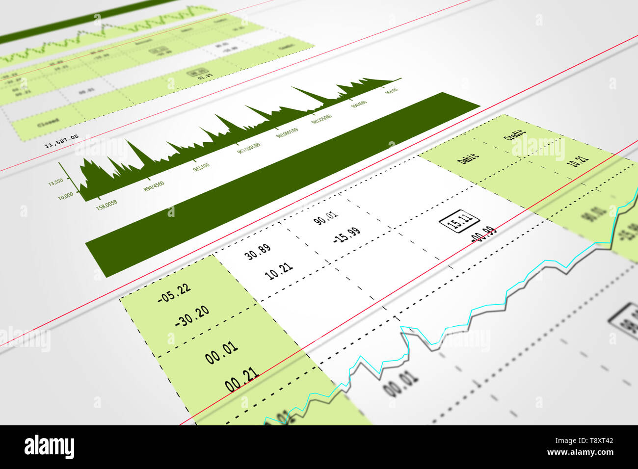 Stock market graph analysis Stock Photo - Alamy