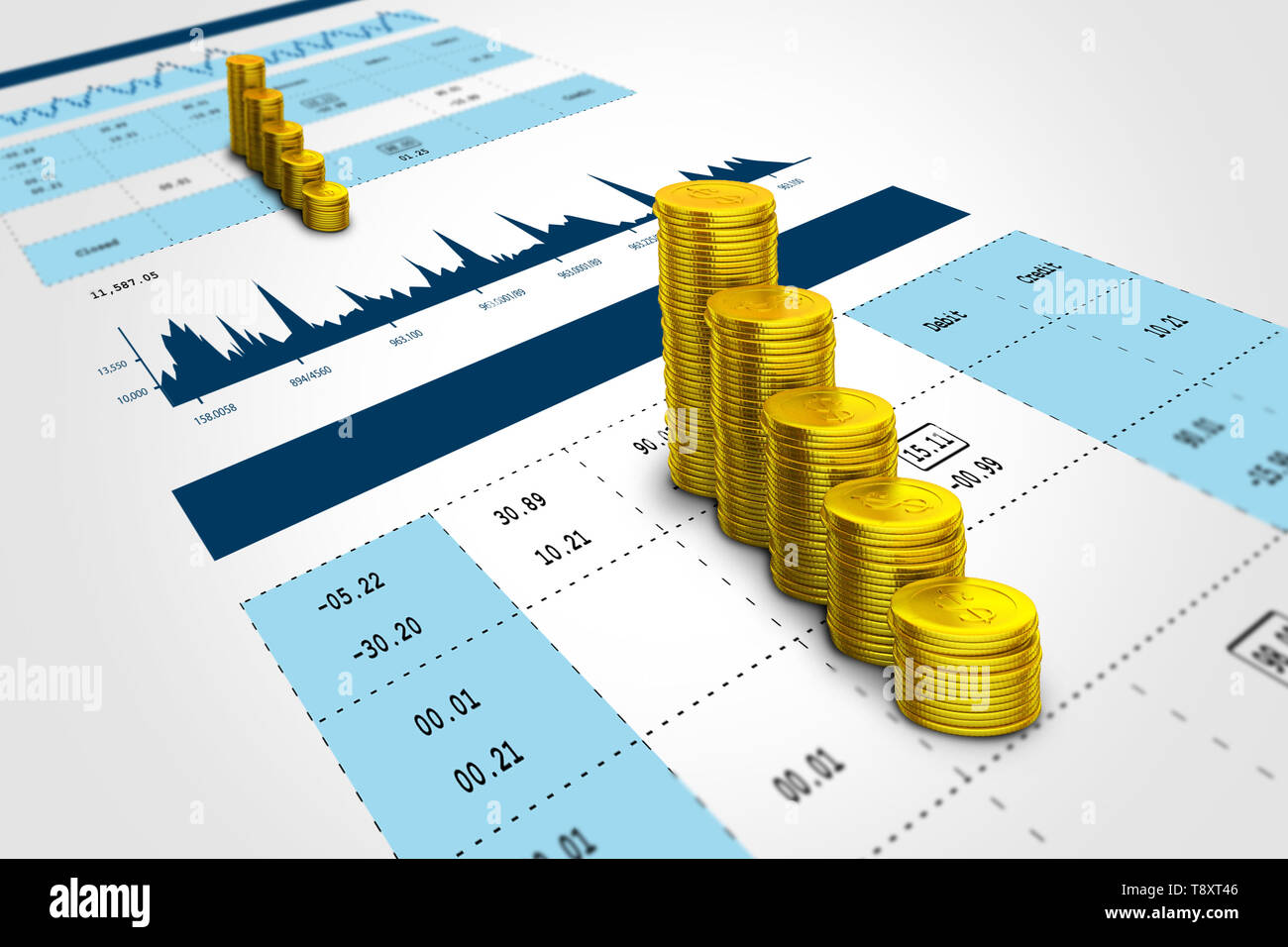 Stock market graph analysis Stock Photo - Alamy