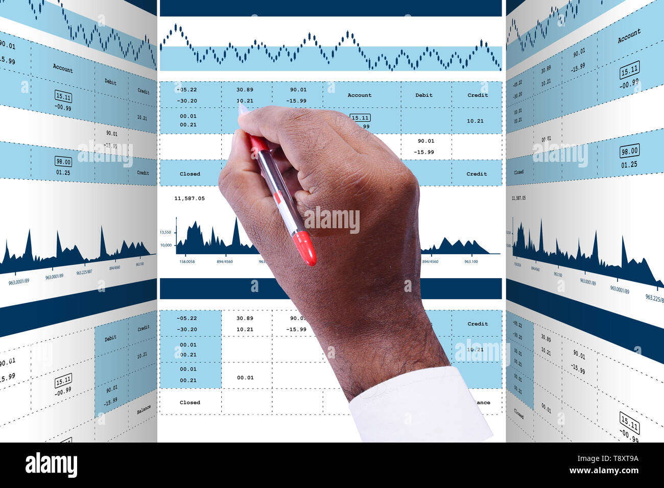 Stock market graph analysis Stock Photo - Alamy