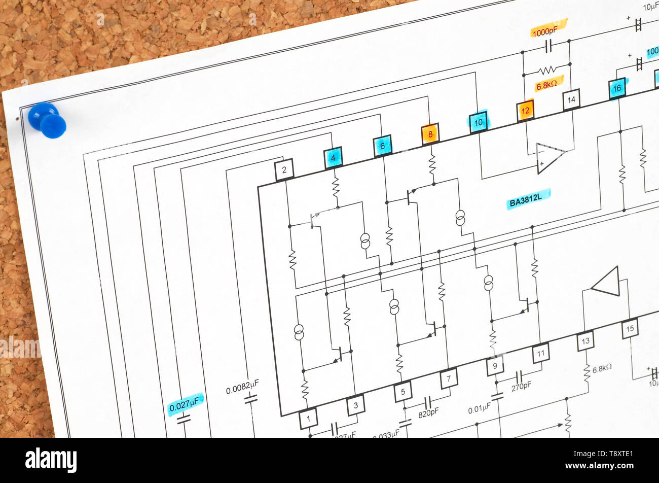 generic electrical scheme Stock Photo - Alamy