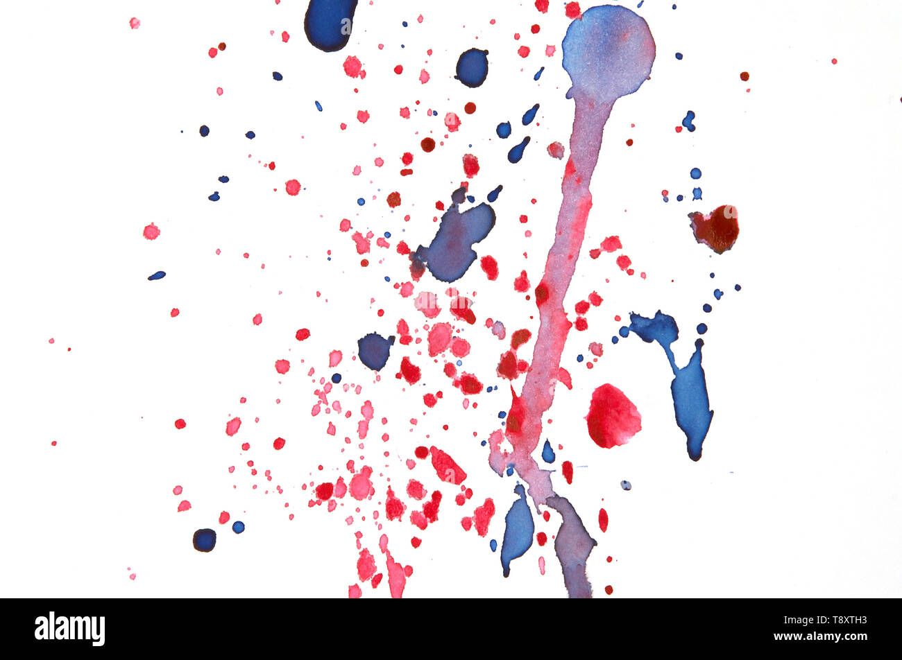 abstract background with colorful ink splats Stock Photo - Alamy