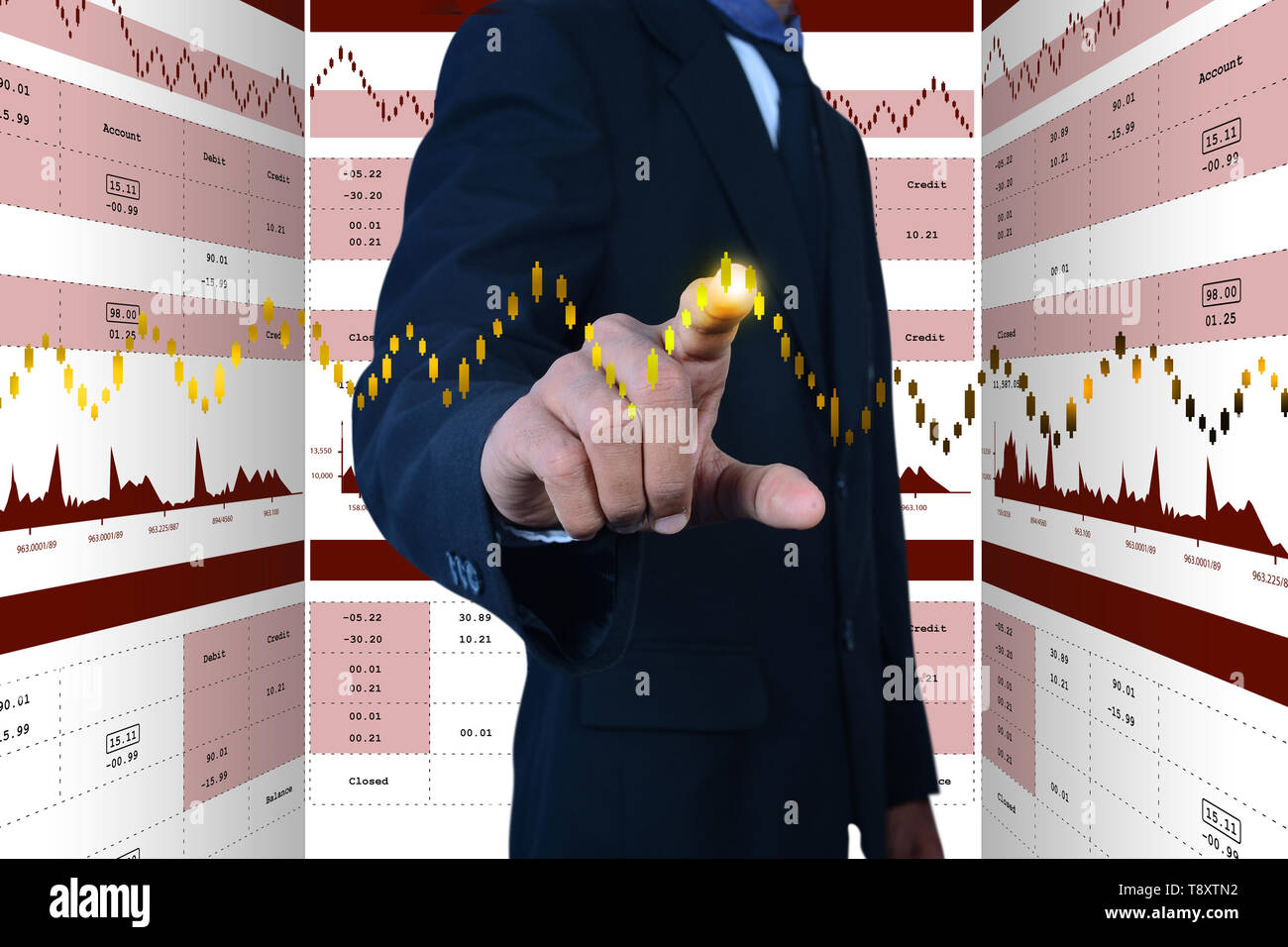 Stock market graph analysis Stock Photo - Alamy