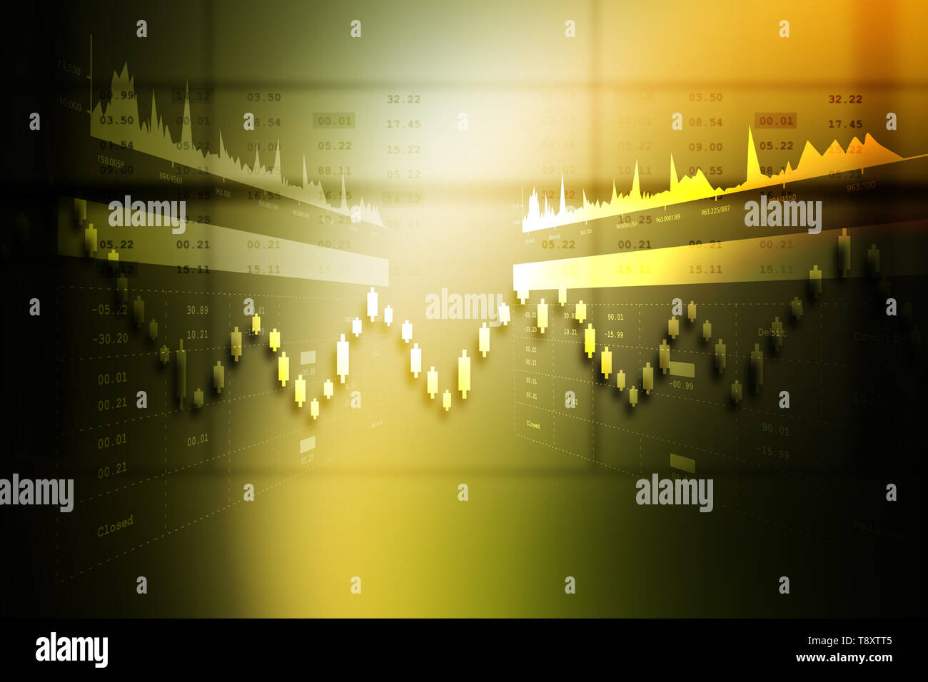 Stock market graph analysis Stock Photo - Alamy