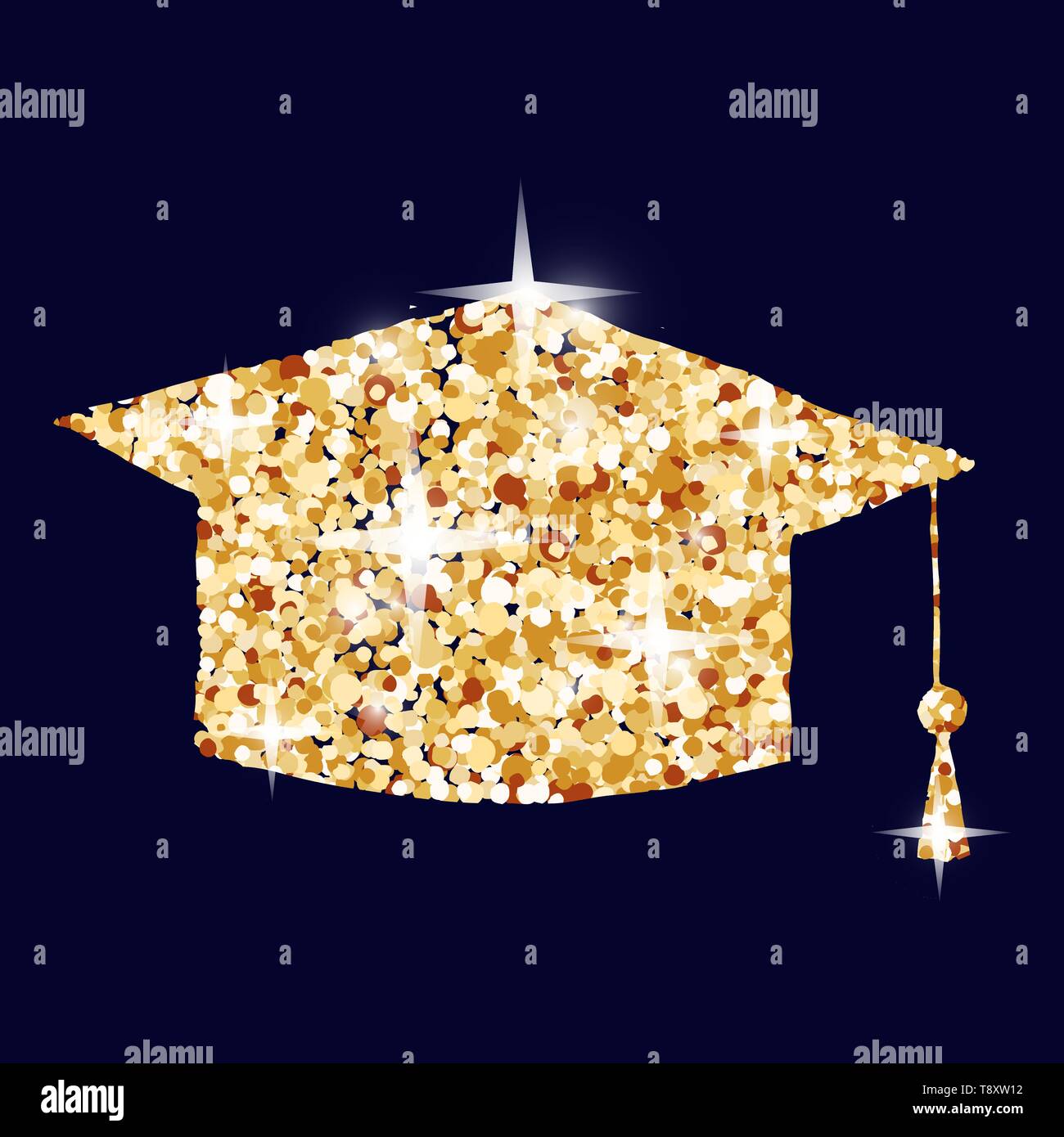 Gold Glitter Graduation