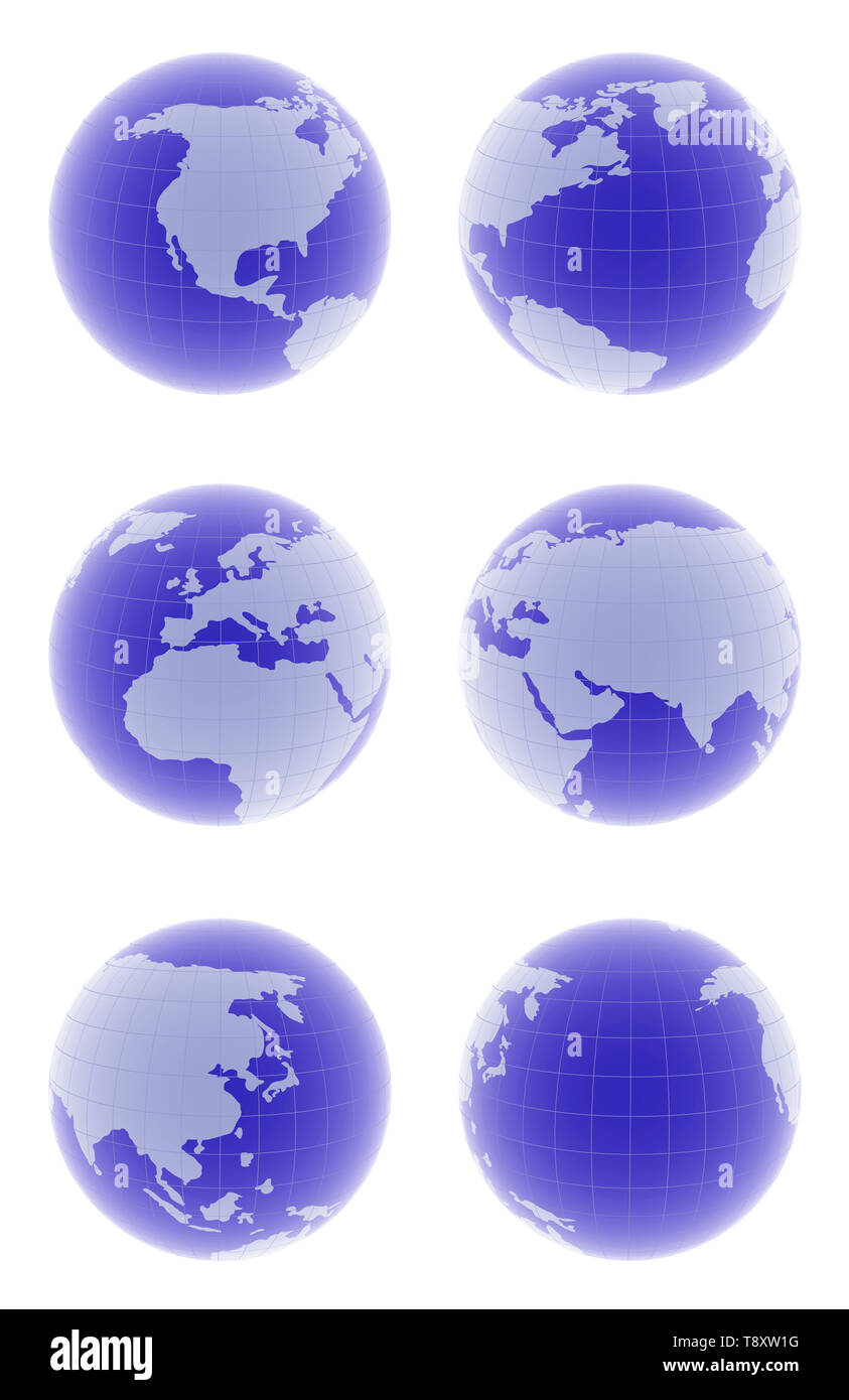 Globe at different angles hi-res stock photography and images - Alamy