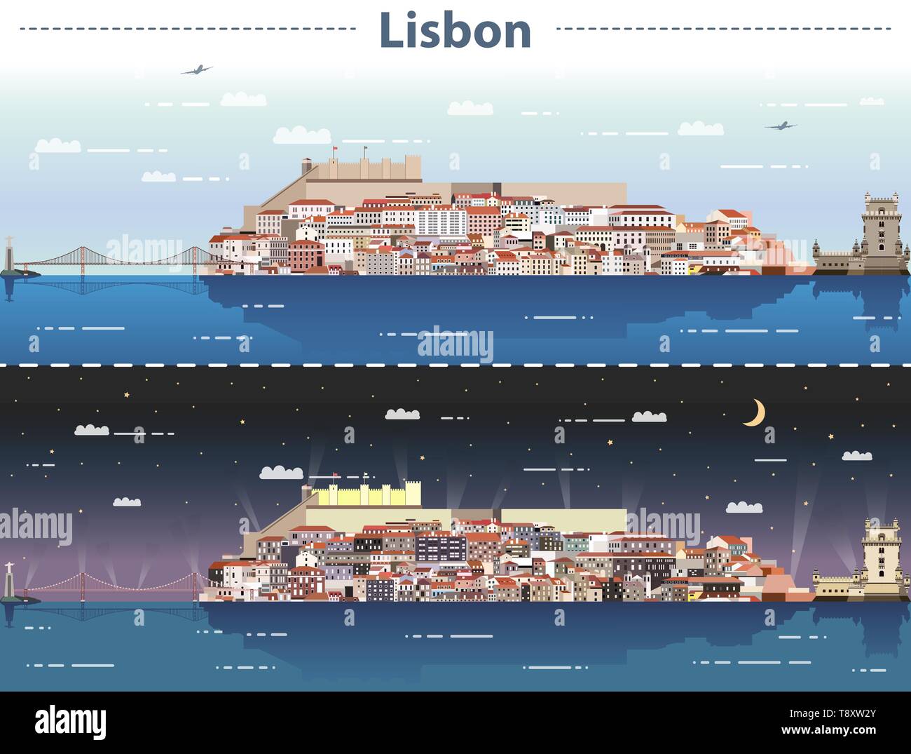 Lisbon vector vectors hi-res stock photography and images - Alamy