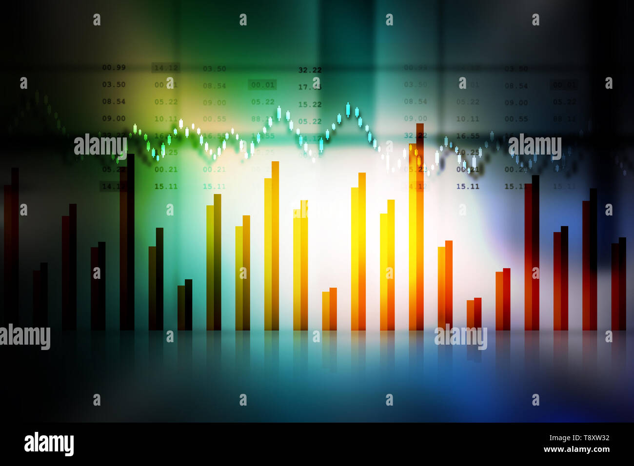 Stock market graph analysis Stock Photo - Alamy