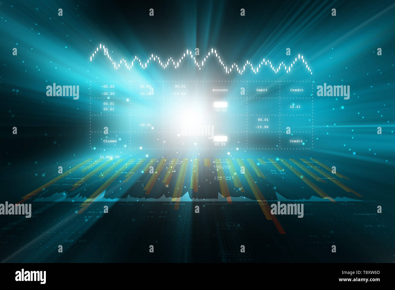 Stock market graph analysis Stock Photo - Alamy