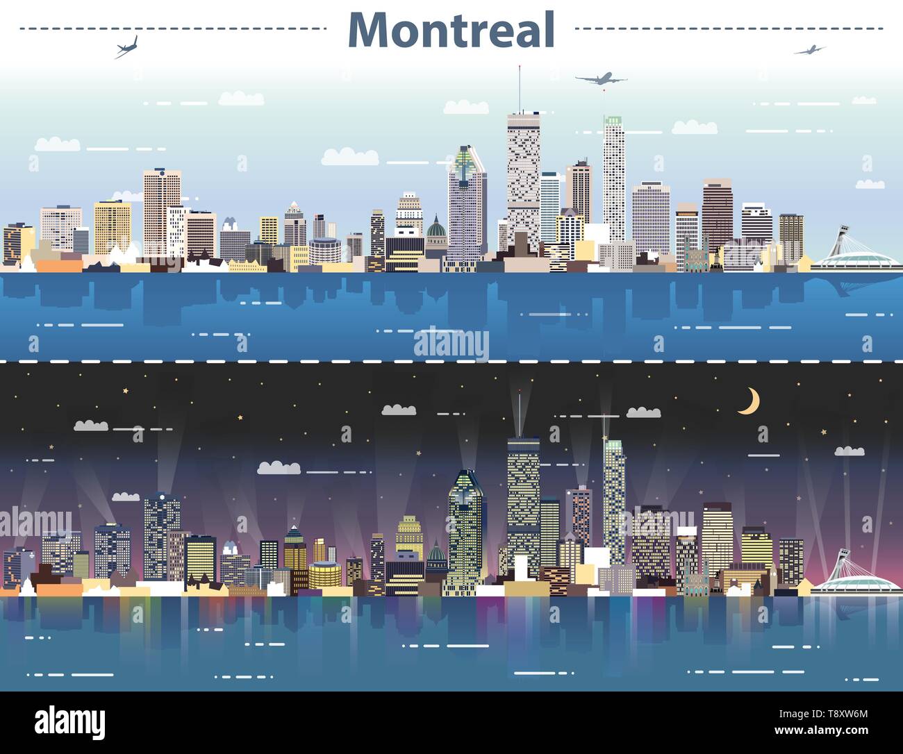 View downtown montreal city skyline Stock Vector Images - Alamy