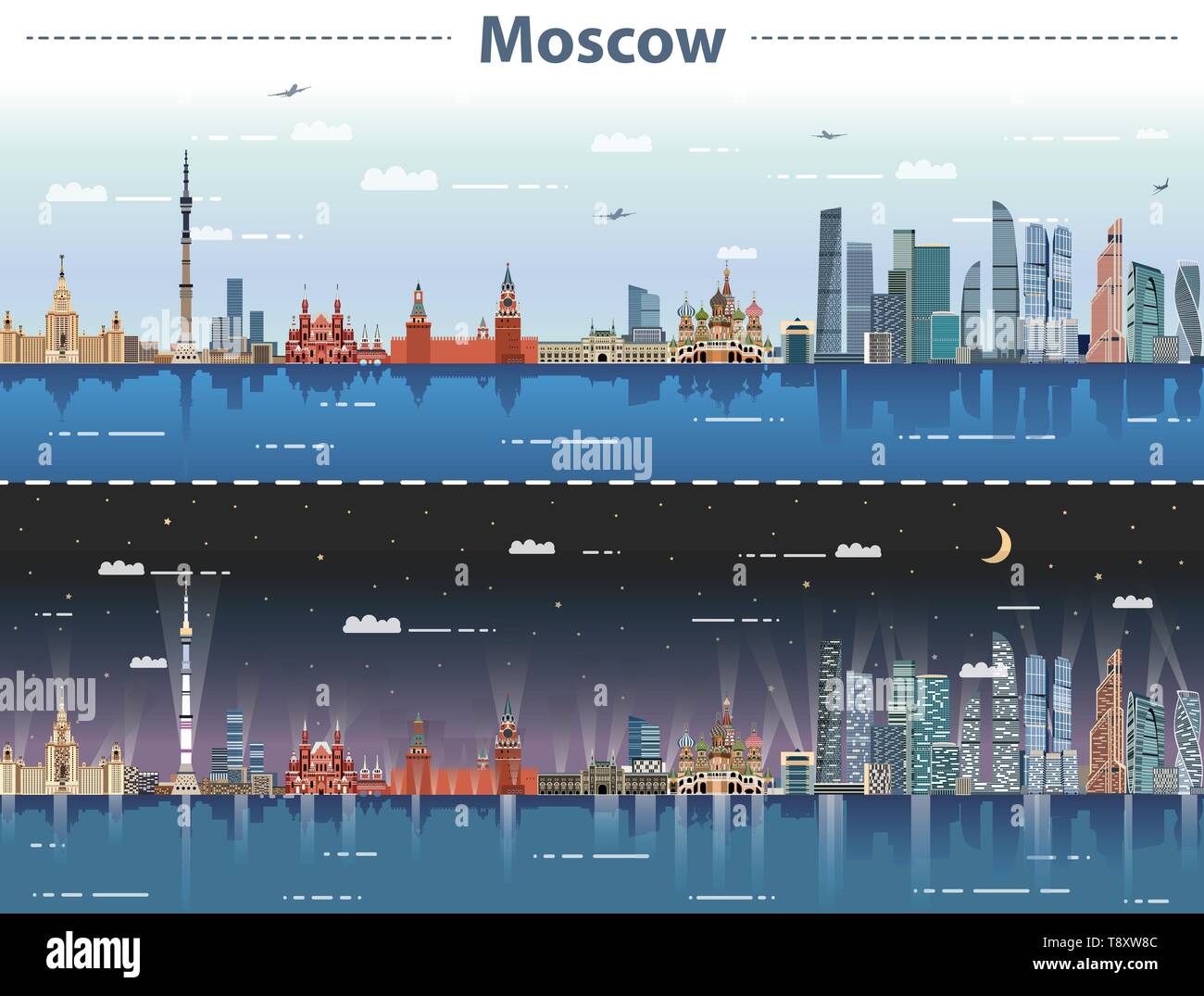 Moscow vector vectors hi-res stock photography and images - Alamy