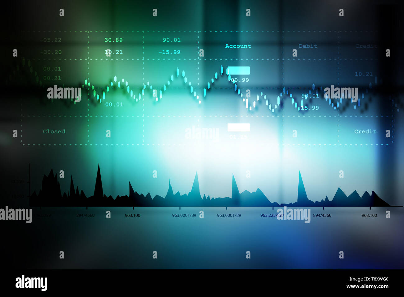 Sales growth graph in stock market Stock Photo - Alamy