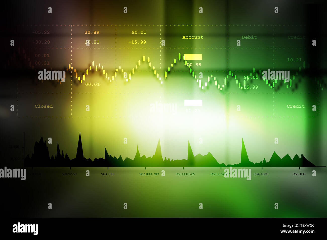 Sales growth graph in stock market Stock Photo - Alamy