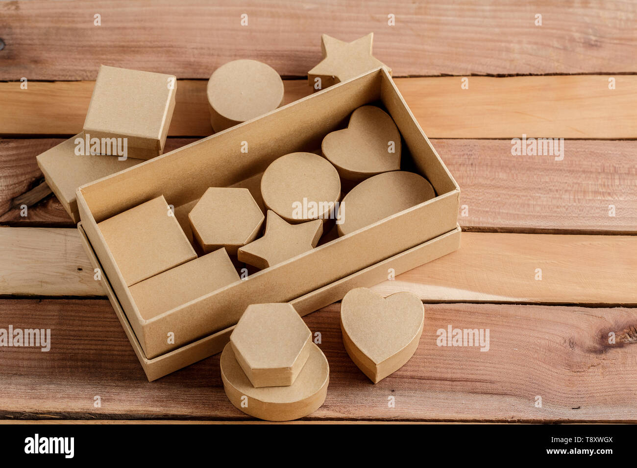 environmental friendly cardboard boxes Stock Photo - Alamy