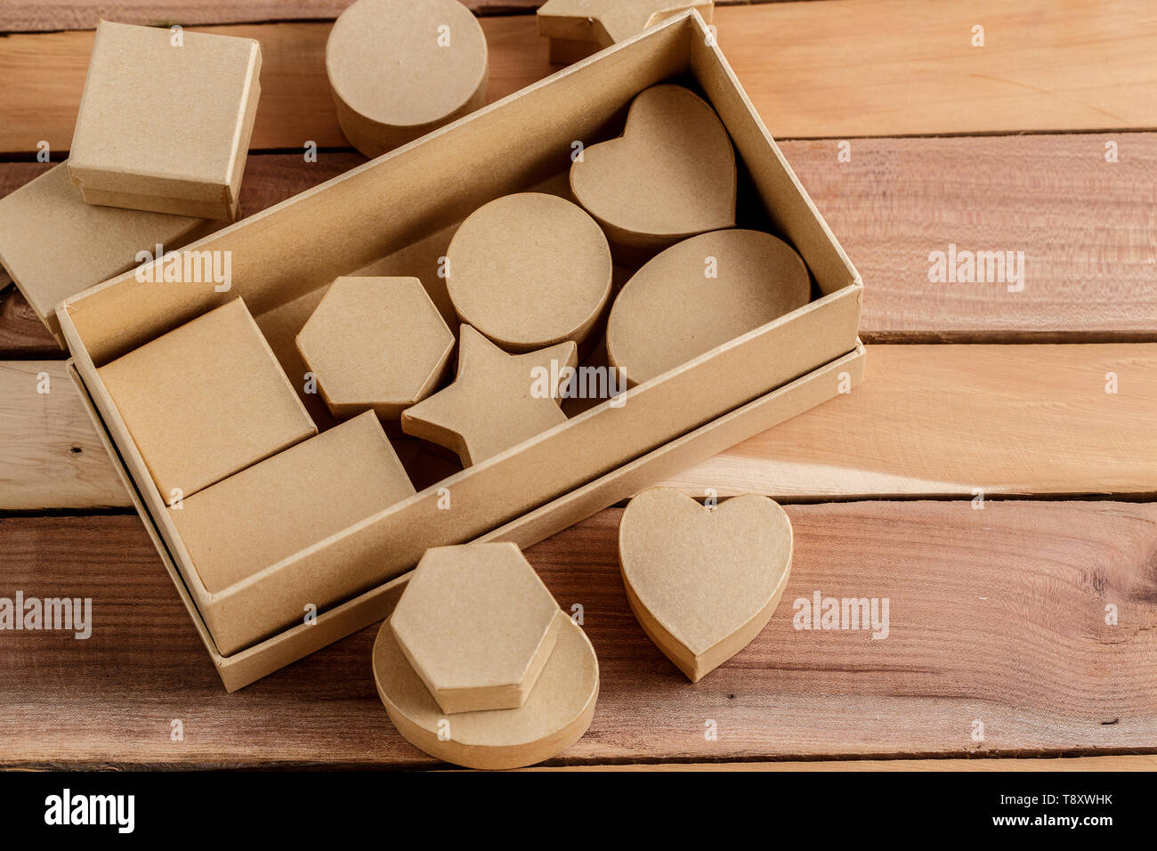 environmental friendly cardboard boxes Stock Photo - Alamy