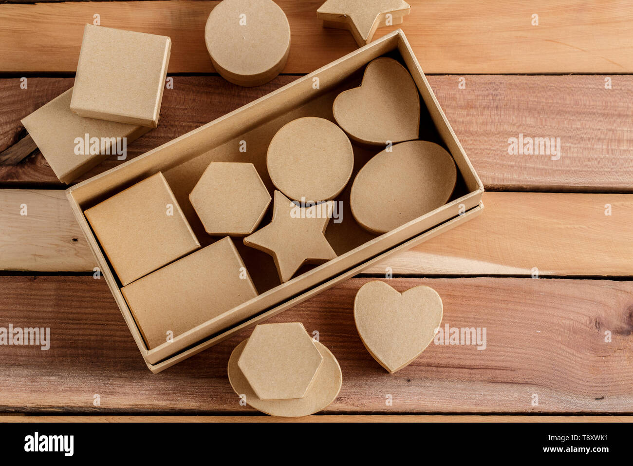 environmental friendly cardboard boxes Stock Photo - Alamy