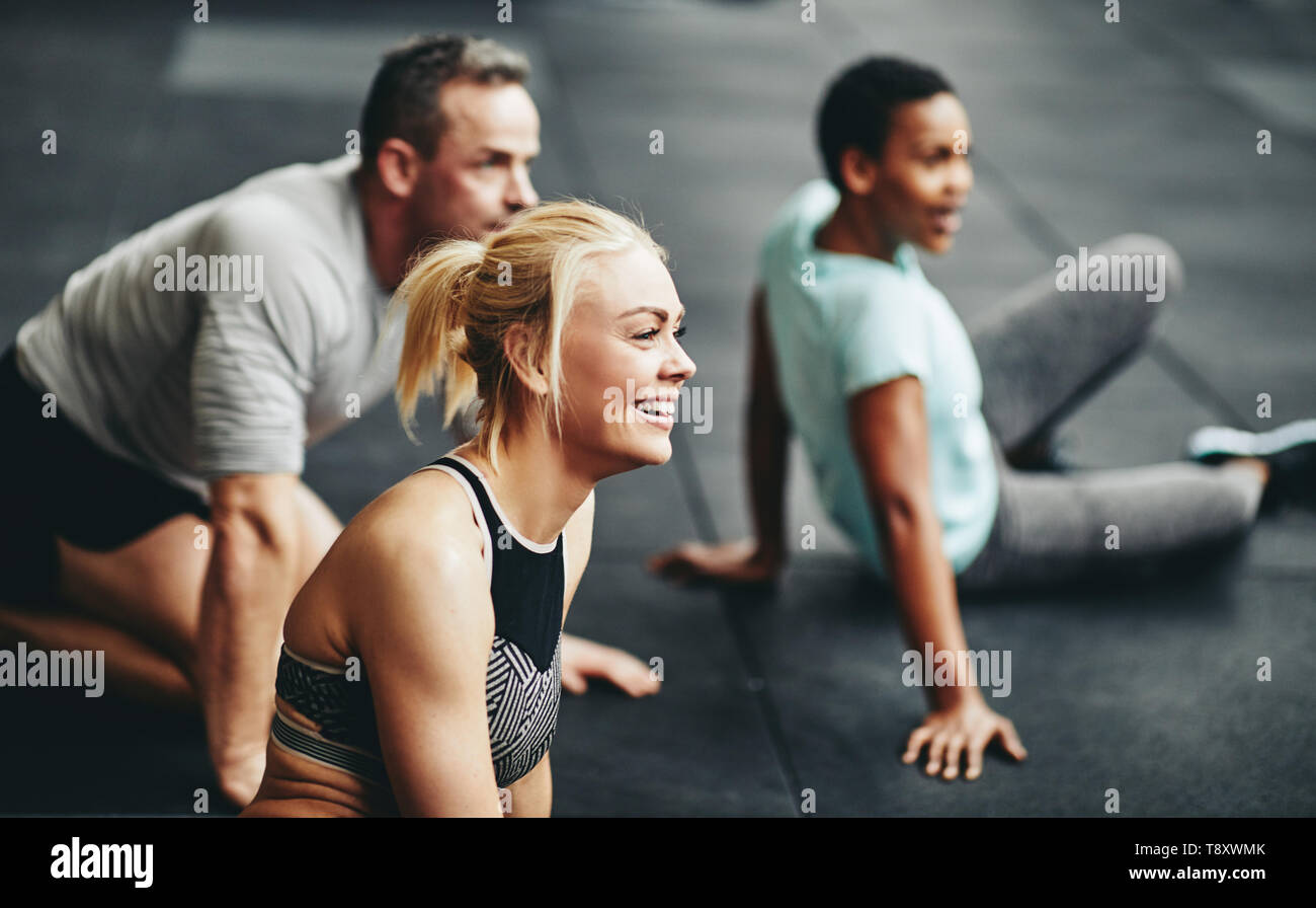Friends training together taking hi-res stock photography and images ...