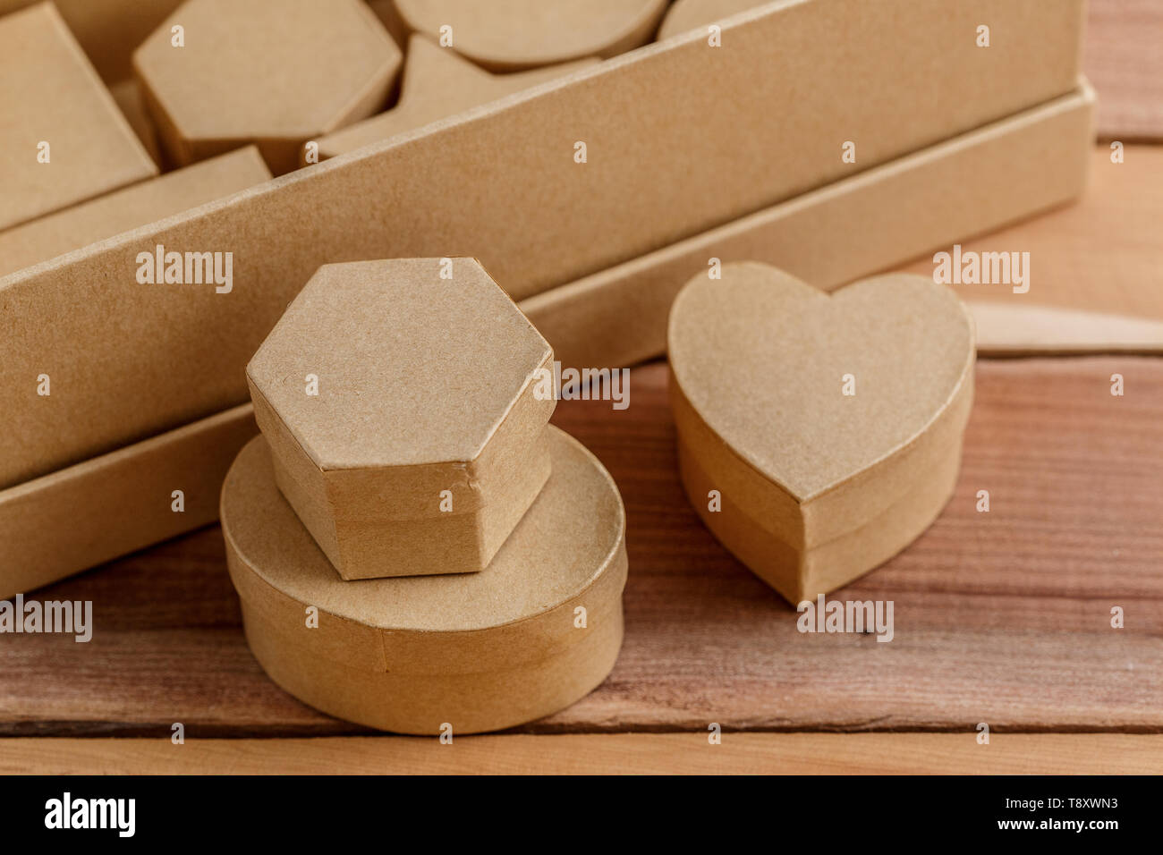 environmental friendly cardboard boxes Stock Photo - Alamy