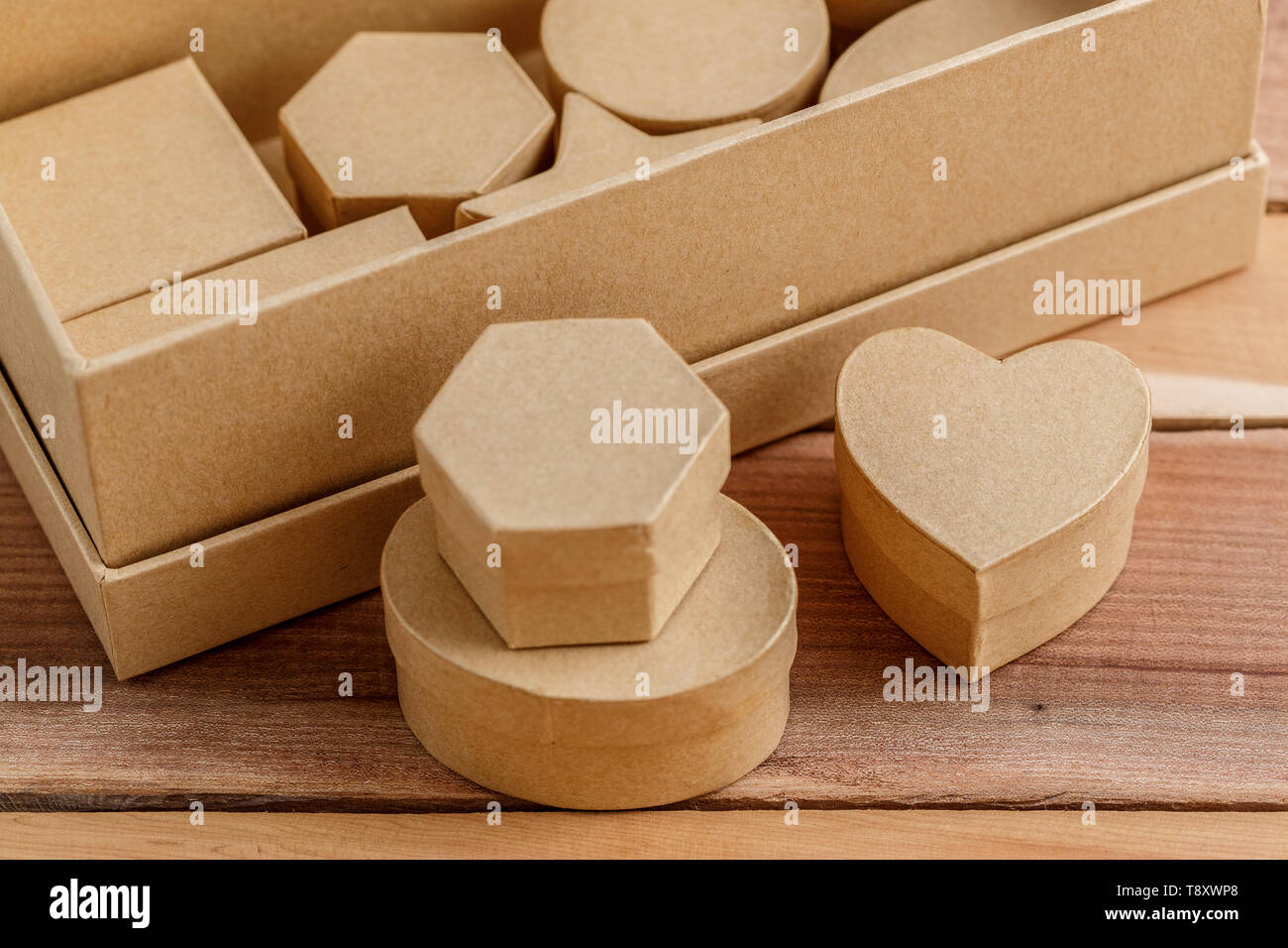 environmental friendly cardboard boxes Stock Photo - Alamy