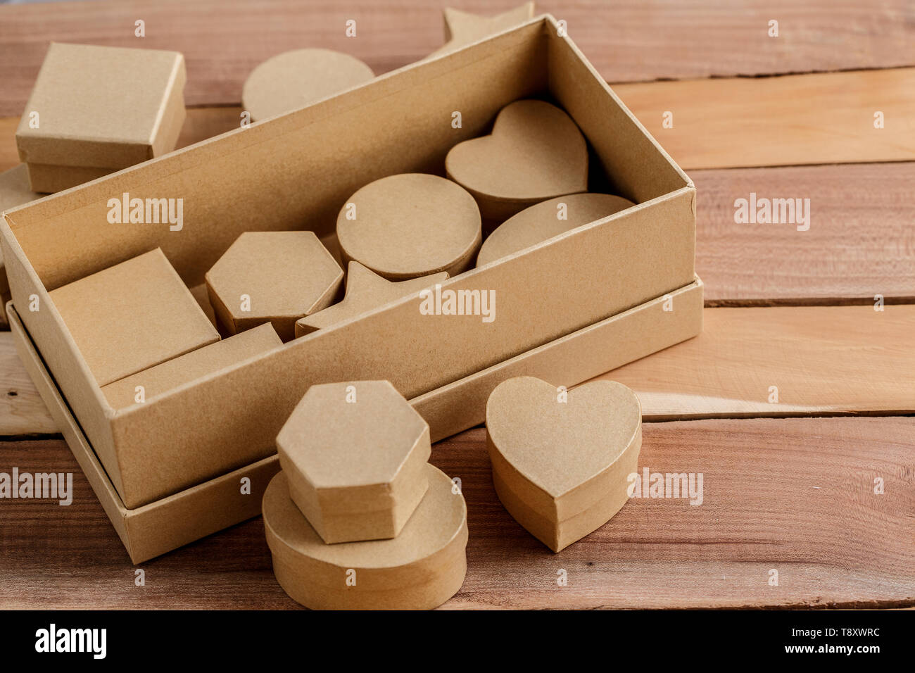 environmental friendly cardboard boxes Stock Photo - Alamy