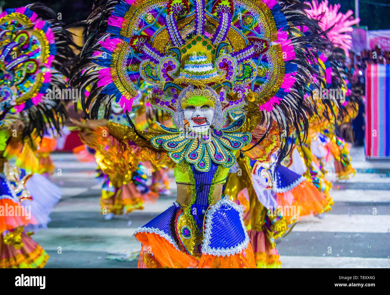 Participants in the Masskara Festival in Bacolod Philippines Stock ...