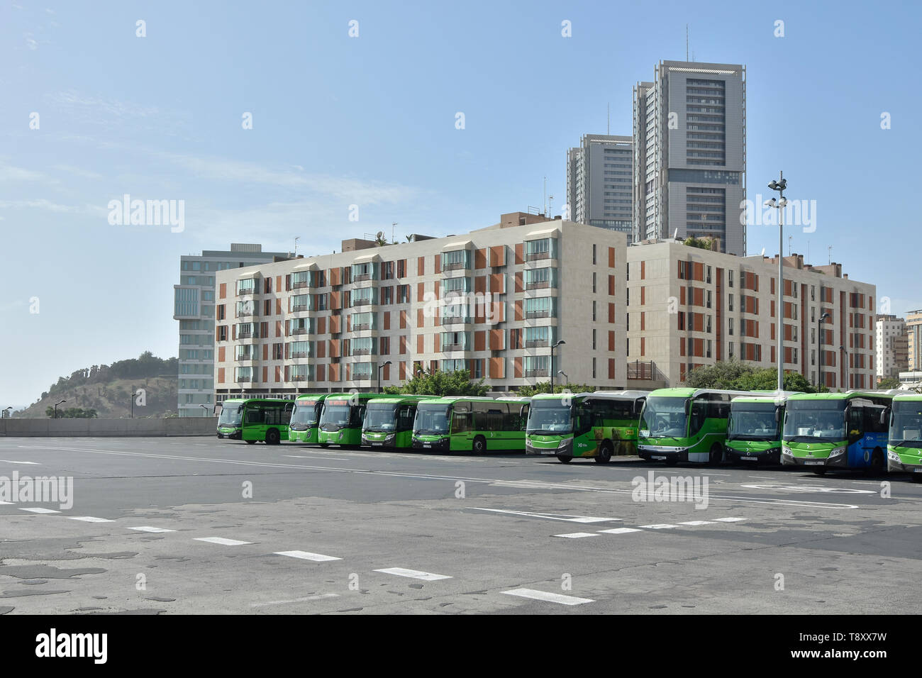 Santa Cruz de Tenerife, Canary island, Bus station, Spain Stock Photo ...