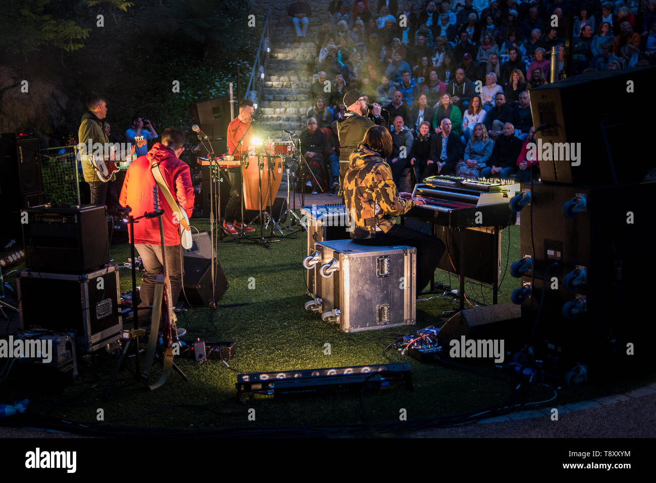 Smoove and Turrell, a Northern Funk band performing at Trebah Garden ...