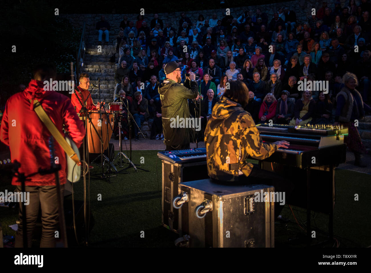 Smoove and Turrell, a Northern Funk band performing at Trebah Garden ...