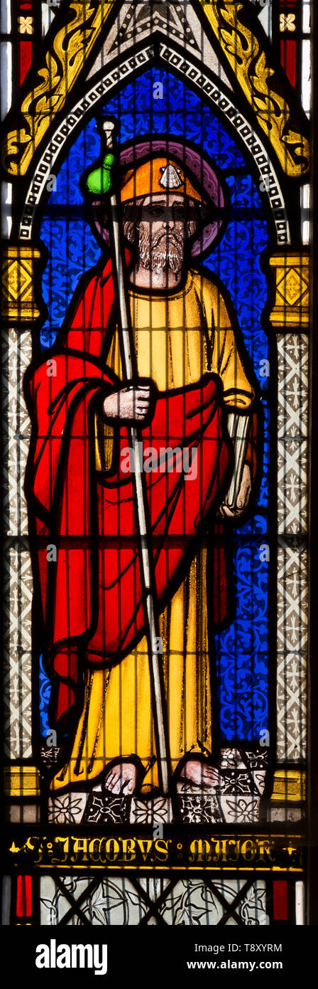Saint James Major stained glass window 1846 by Ward and Nixon, church ...