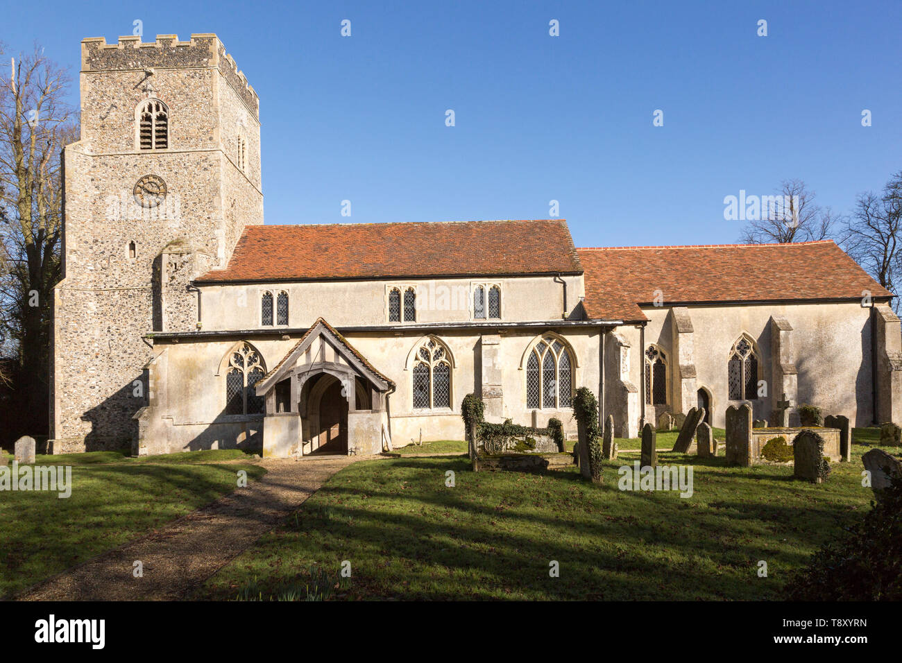 Village parish church and churchyard, Saint Nicholas, Hintlesham ...