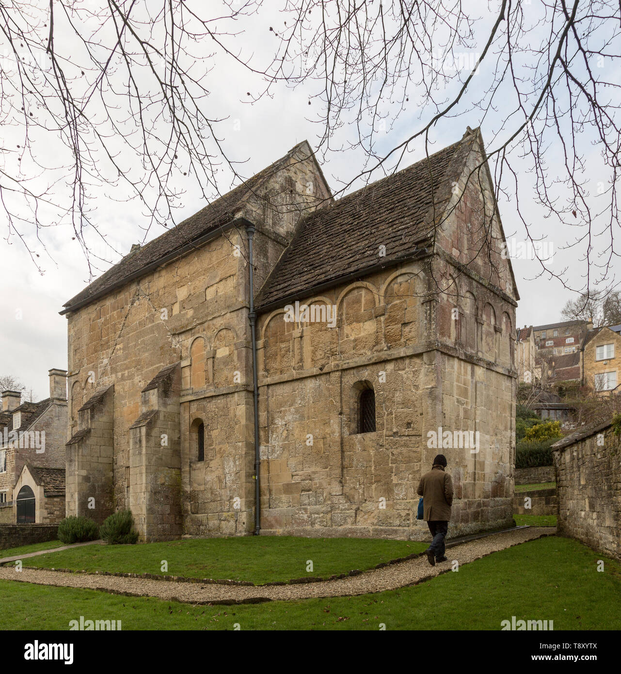 Exterior walls of Saxon building church of Saint Laurence, Bradford on ...