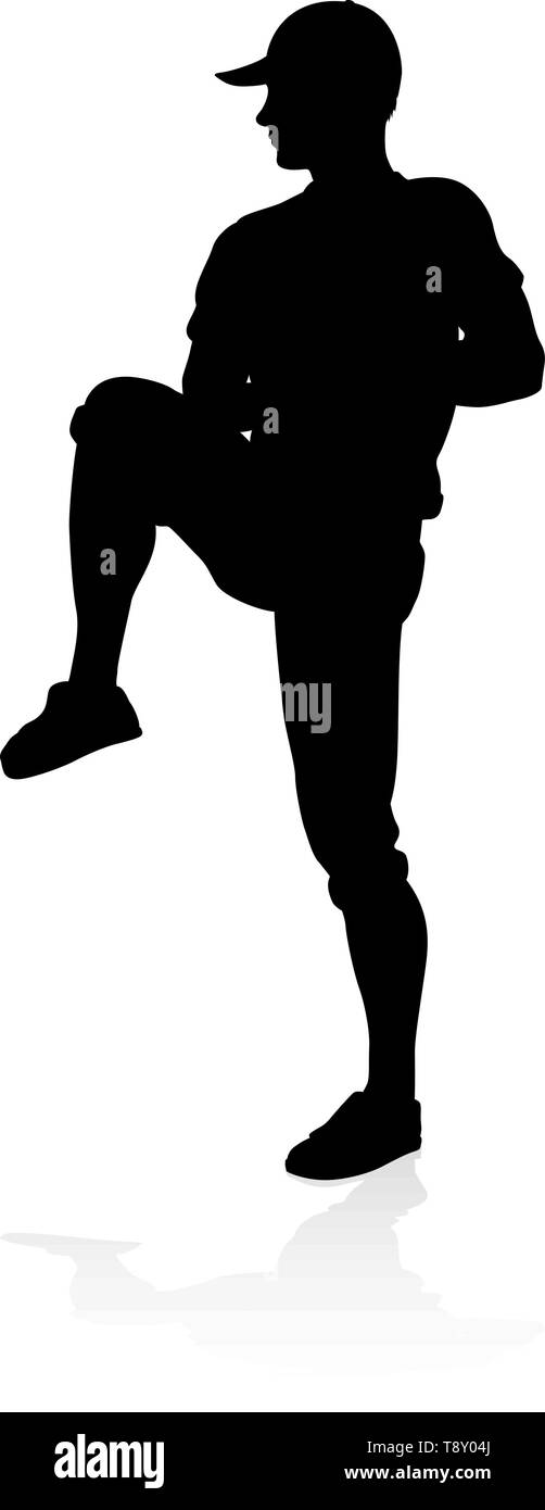 Baseball Player Silhouette Stock Vector Image & Art - Alamy