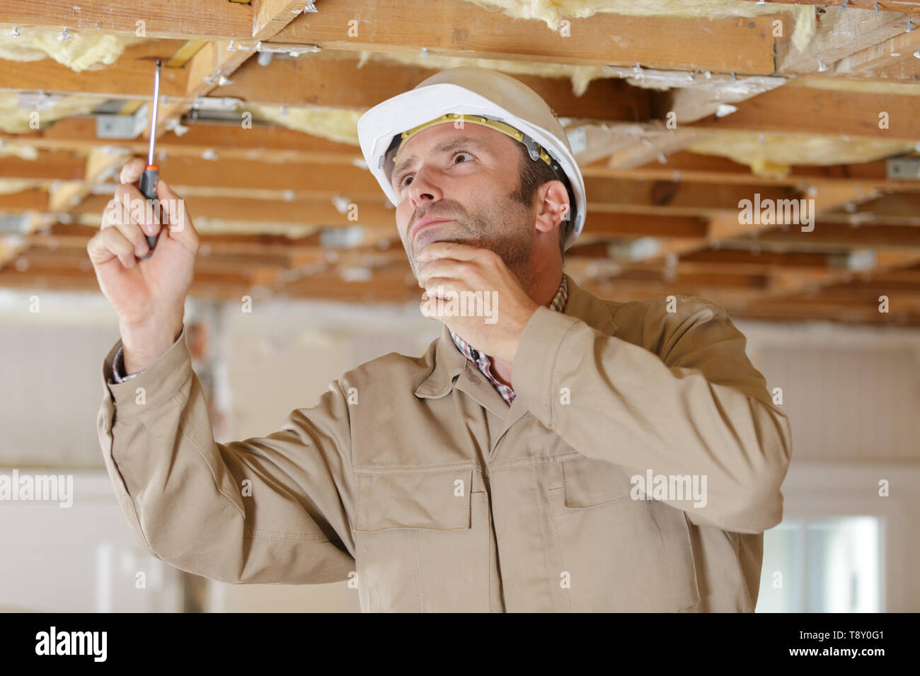 thermal insulation work Stock Photo - Alamy