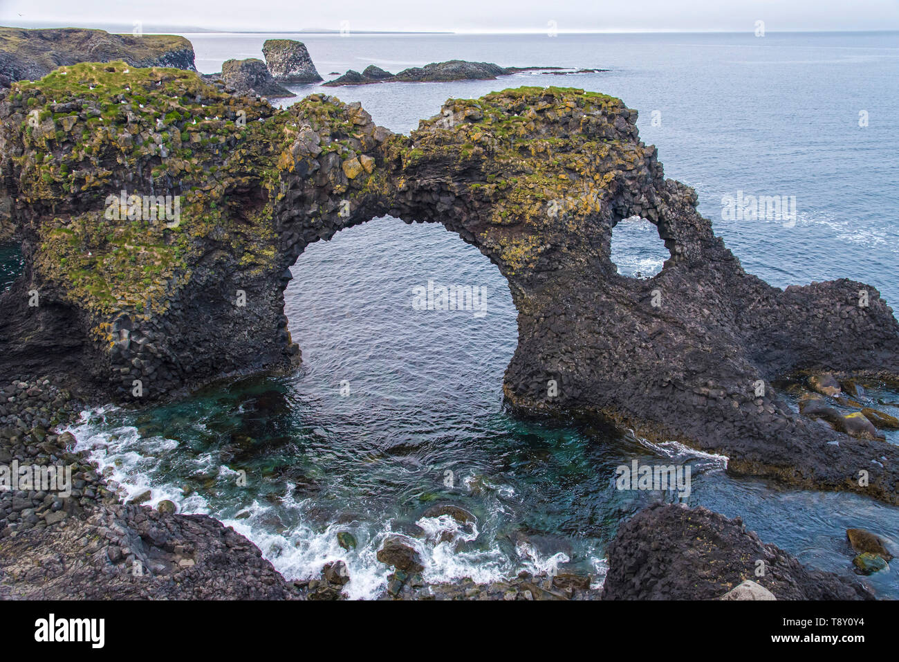 View of Gatklettur natural arch, Arnarstapi, Iceland Stock Photo - Alamy