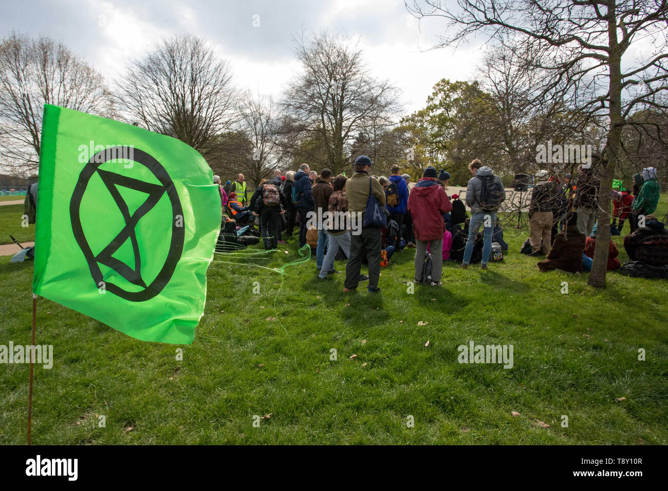Climate protest group Extinction Rebellion set up camp in London’s Hyde ...