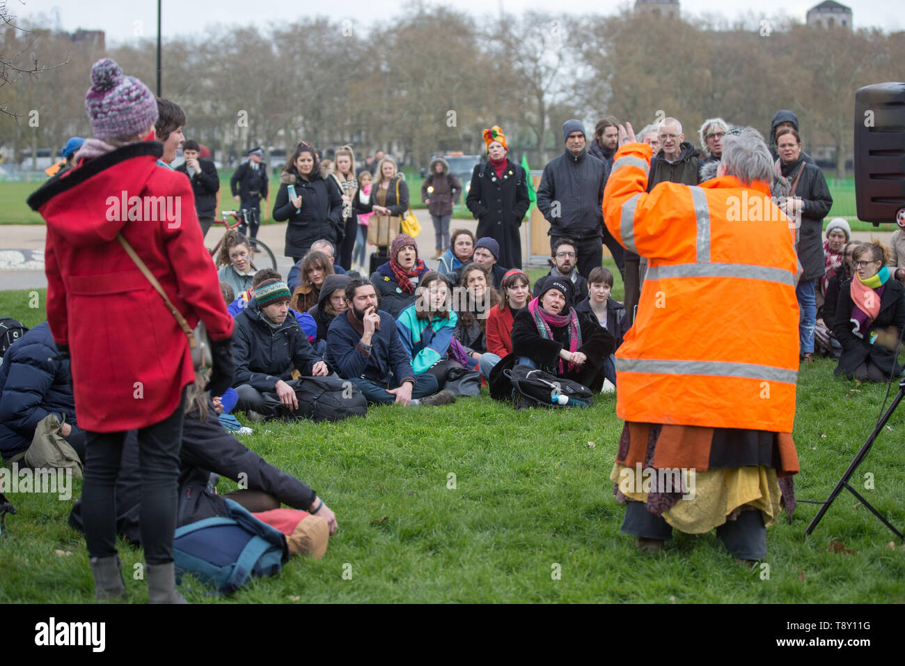 Climate protest group Extinction Rebellion set up camp in London’s Hyde ...