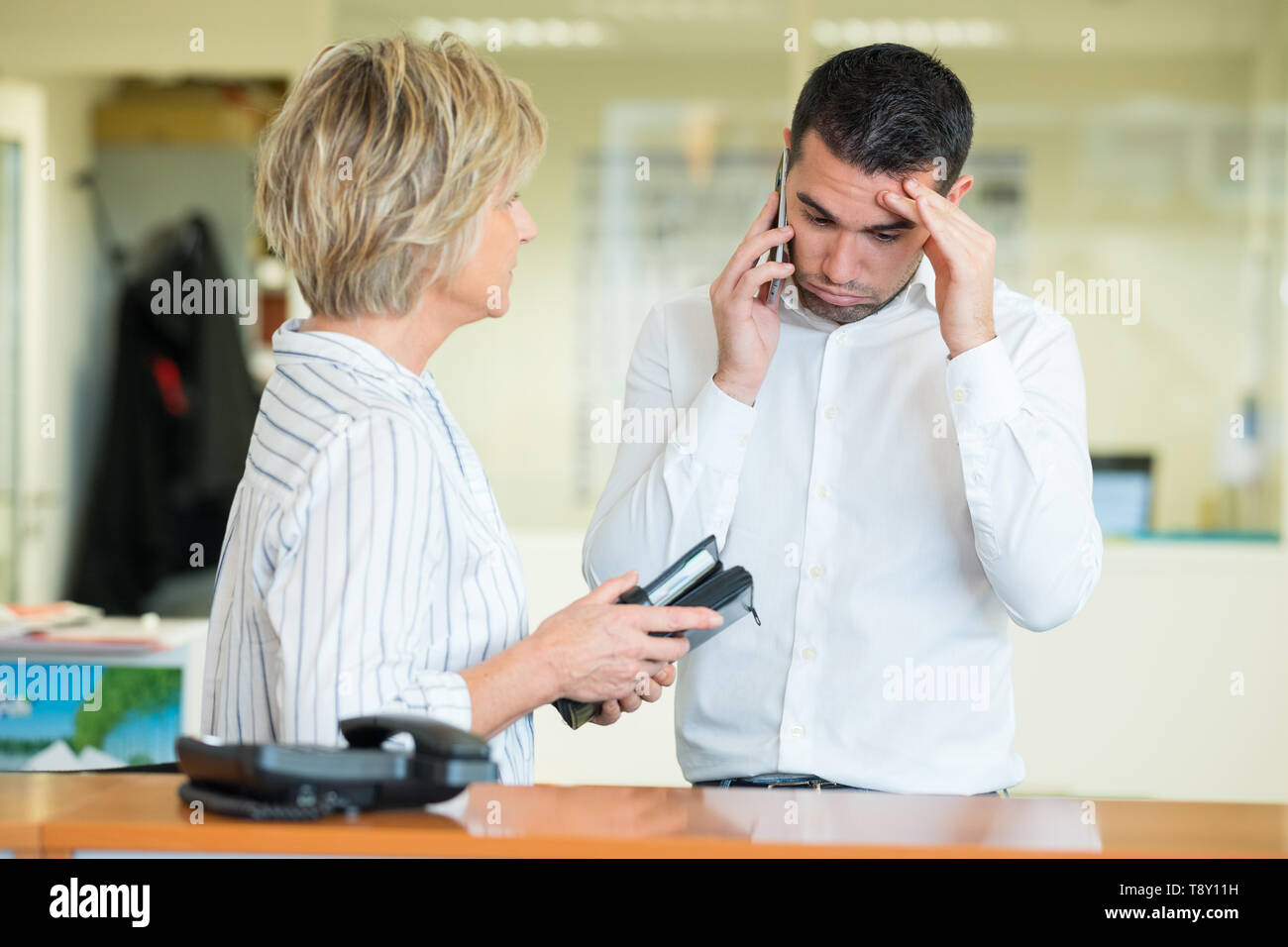 Worry receiving hi-res stock photography and images - Alamy