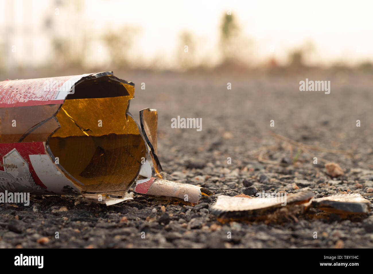 Beer bottle broken shattered smashed hi-res stock photography and ...