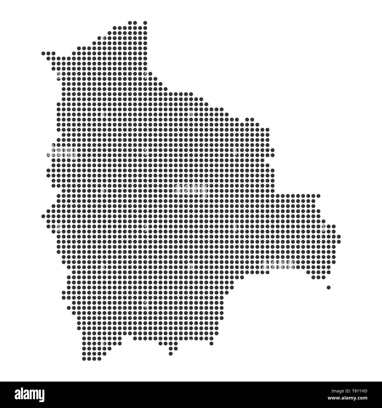 Map with dot - Bolivia . Template for your design Stock Vector Image ...