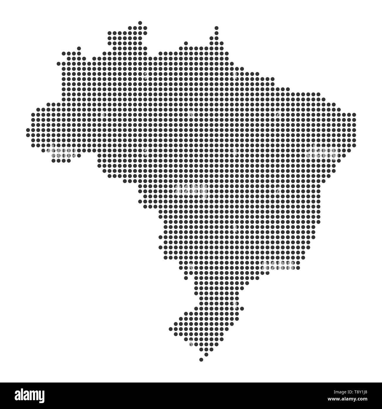 Brazil dot map country Stock Vector Images - Alamy