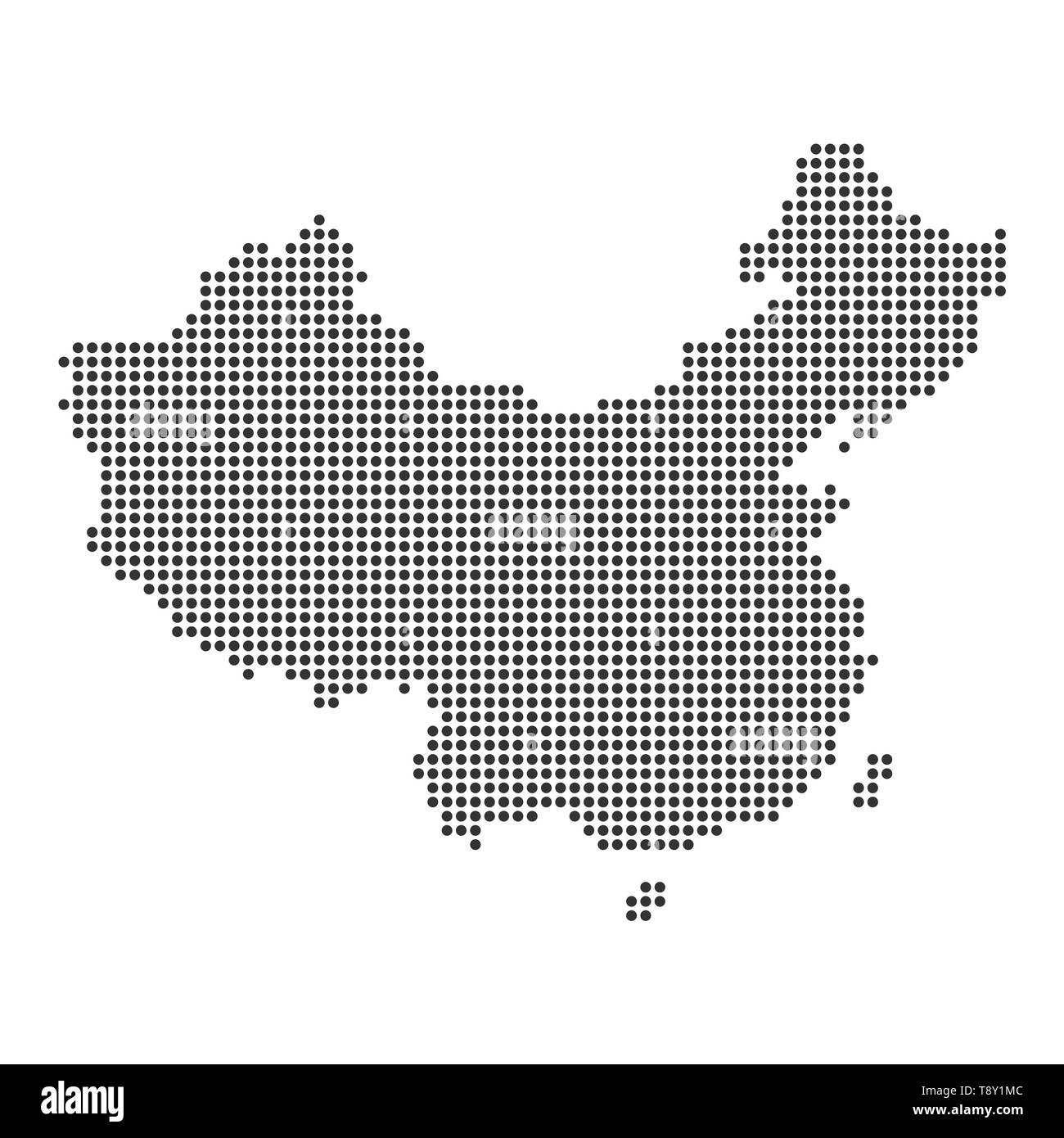 Map with dot - China . Template for your design Stock Vector Image ...