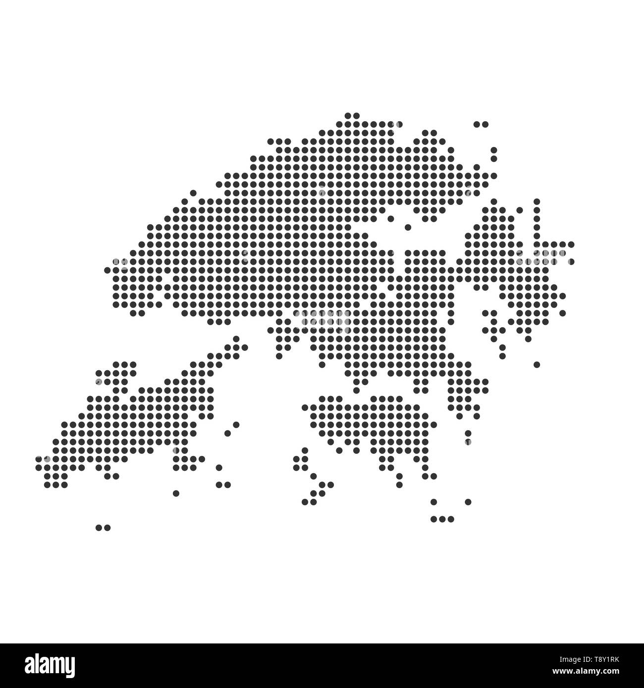 Hong kong digital map Stock Vector Images - Alamy