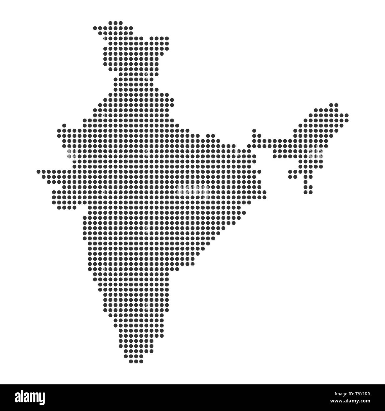 Map with dot - India . Template for your design Stock Vector Image ...