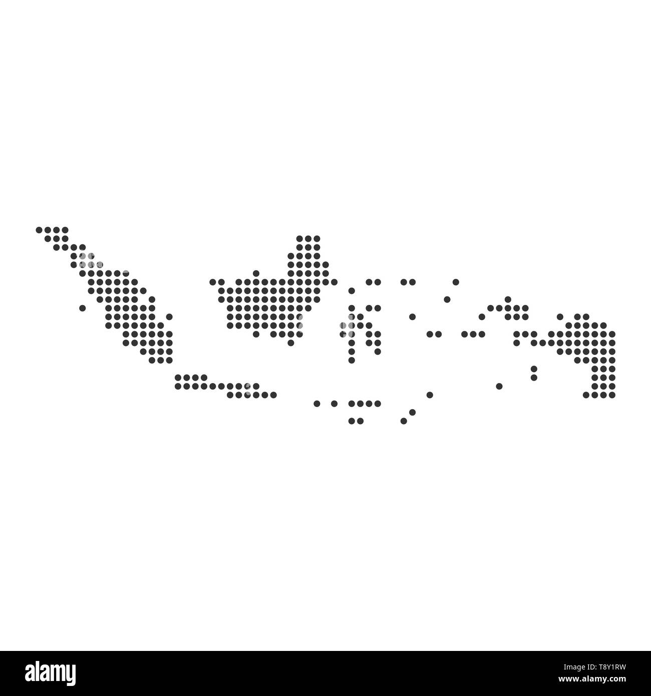 Map with dot - Indonesia . Template for your design Stock Vector Image ...