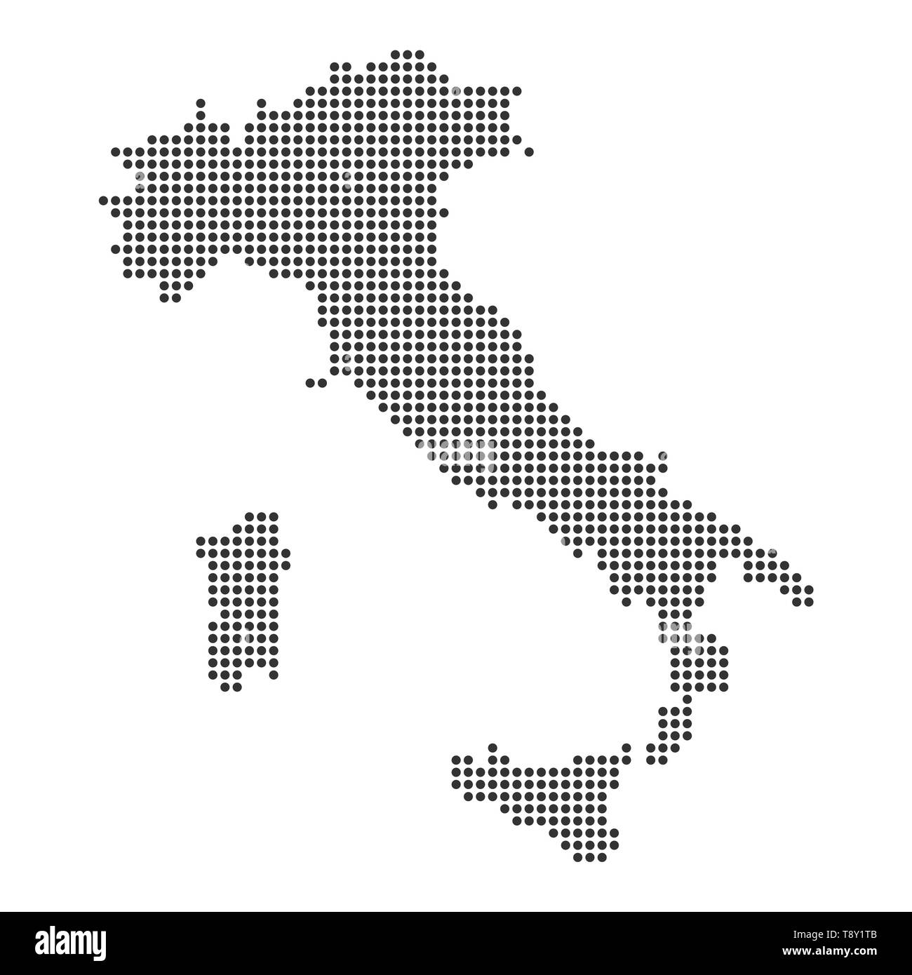Illustrated map of italy Stock Vector Images - Alamy