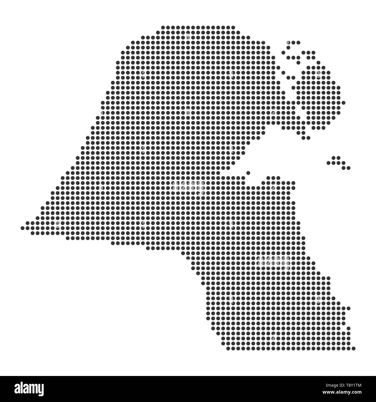 Map with dot - Kuwait . Template for your design Stock Vector Image ...